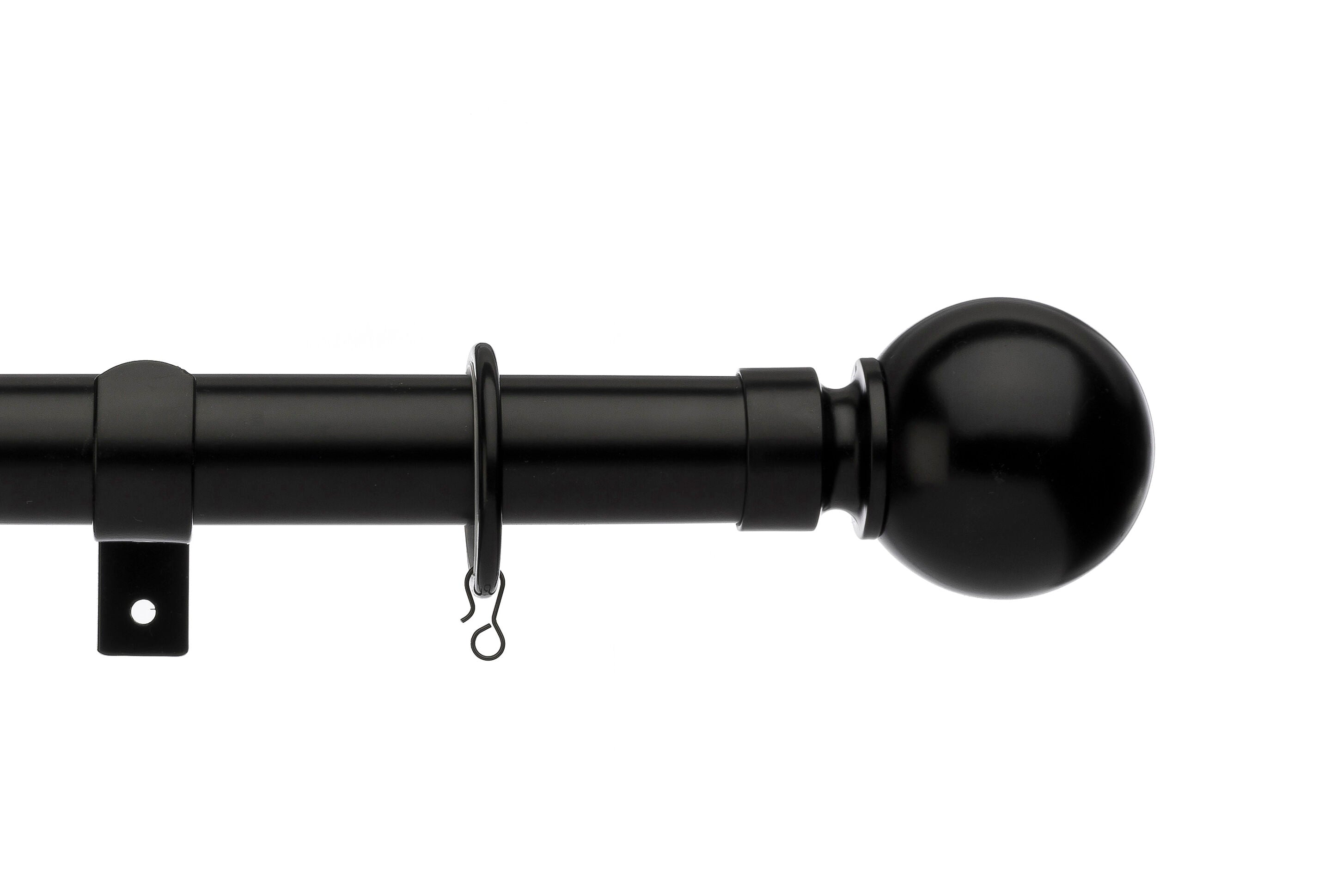 Universal Ball 28mm 3-Sided Bay Window Curtain Pole 500cm - Black ...