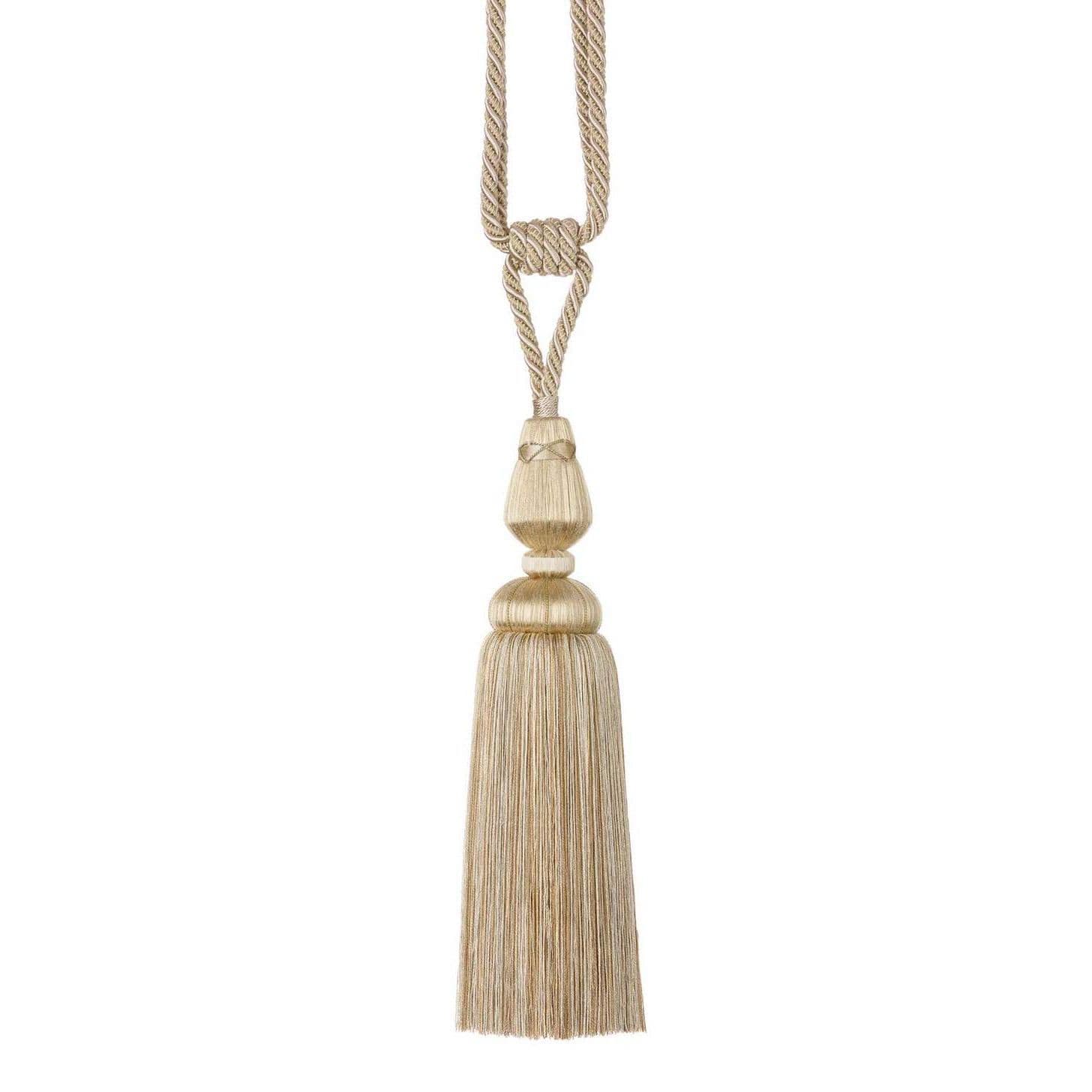 JLS Decadence Metallics Tassel Tiebacks (Pair) - Sand – Quality Poles