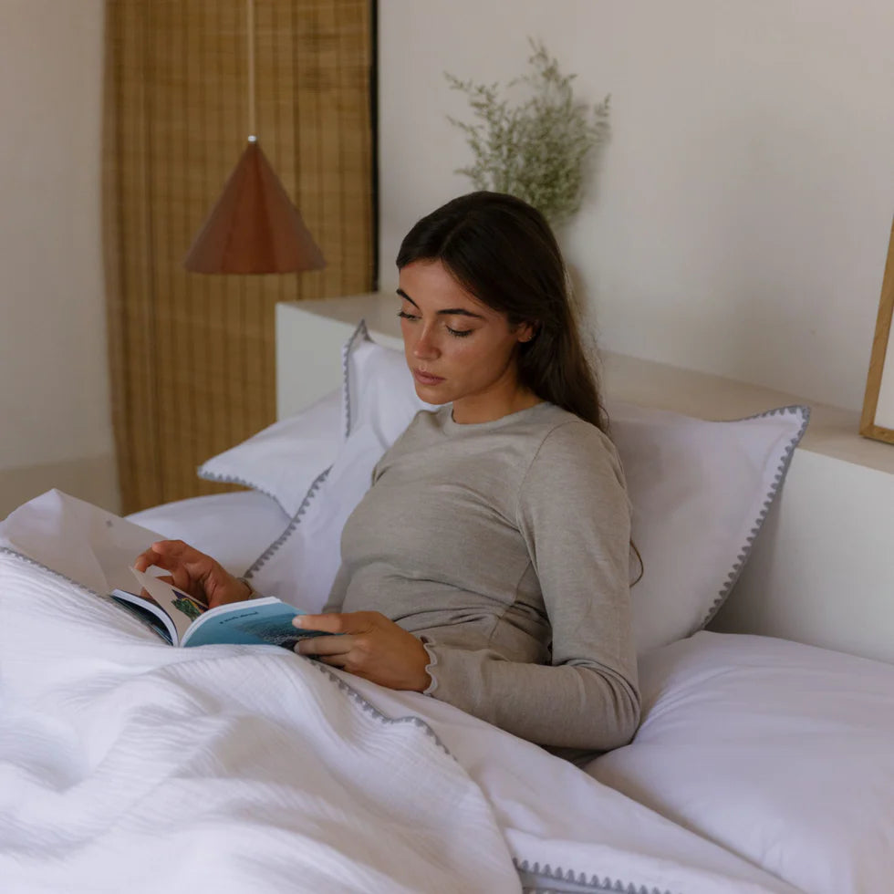 Torres Novas Cascais Duvet Cover & Bed Sheets - Grey – Quality Poles